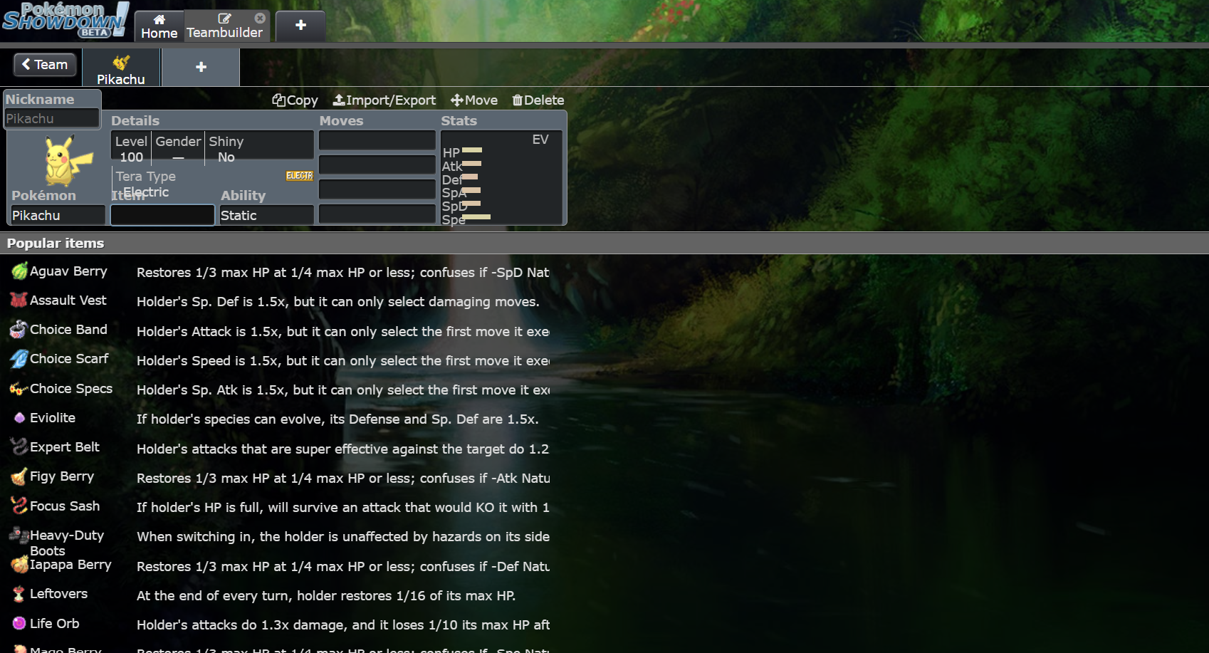 Not A Bug - Bug Report - Teambuilder | Smogon Forums